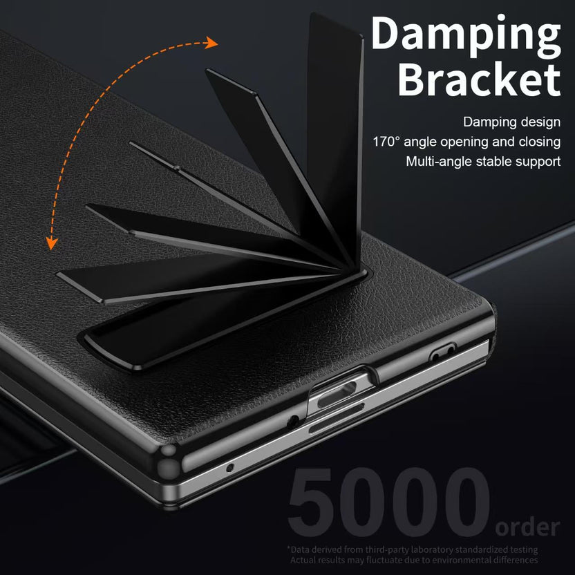Samsung Galaxy Fold Series Flip Cover With Kickstand Electroplated Pu ...